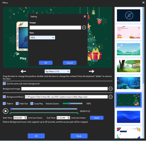 How to customize your menu with Yuhan Blu-ray DVD Creator? - Yuhan Media